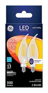 ge led 3.5w-40w cam clr glass 2/ct