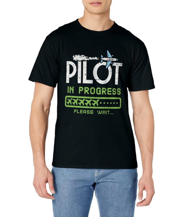 Pilot In Progress, Future Pilot Toy Airplane Lovers T-Shirt