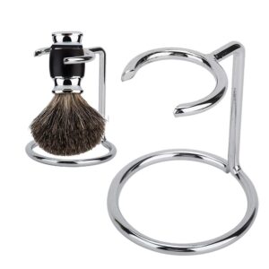 shaving brush stand, shave brush stand, shaving stand artistic lightweight stainless steel silver shaving brush holder safety razor brush kit suitable for men