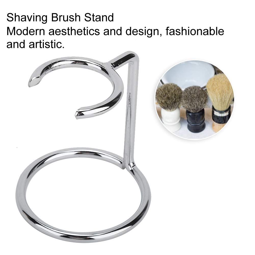 Shaving Brush Stand, Shave Brush Stand, Shaving Stand Artistic Lightweight Stainless Steel Silver Shaving Brush Holder Safety Razor Brush Kit Suitable for Men