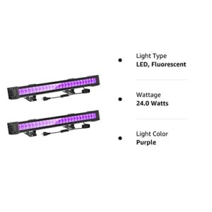 FAISHILAN 2 Pack 40W Black Lights LED Black Light Bar, IP65 Waterproof BlackLights Glow in The Dark Party for Blacklight Party Halloween Bedroom Body Paint Stage Light Fluorescent Poster