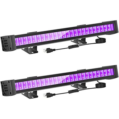 FAISHILAN 2 Pack 40W Black Lights LED Black Light Bar, IP65 Waterproof BlackLights Glow in The Dark Party for Blacklight Party Halloween Bedroom Body Paint Stage Light Fluorescent Poster