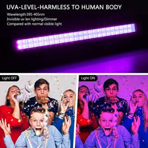 FAISHILAN 2 Pack 40W Black Lights LED Black Light Bar, IP65 Waterproof BlackLights Glow in The Dark Party for Blacklight Party Halloween Bedroom Body Paint Stage Light Fluorescent Poster