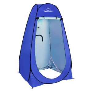 your choice pop up camping shower tent, portable changing room camp shower toilet privacy shelter tents for outdoor and indoor with carrying bag, 6.2 ft tall