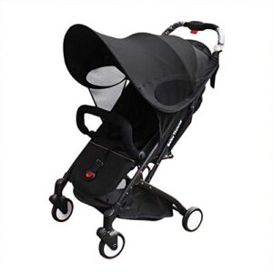 baby stroller sun shade sun protection pram for strollers car seats pushchair buggy sunshade parasol sun rain canopy cover protection stroller accessories awning anti-uv umbrella sun shade (black)