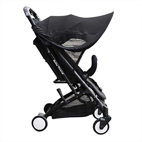 Baby Stroller Sun Shade Sun Protection Pram for Strollers Car Seats Pushchair Buggy Sunshade Parasol Sun Rain Canopy Cover Protection Stroller Accessories Awning Anti-UV Umbrella Sun Shade (Black)