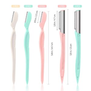 Eyebrow Razors Shavers, Facial Hair Trimmer for Women and Men, Multipurpose Exfoliating Eyebrow Shapers, 10PCs