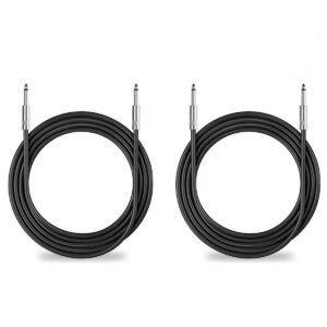 yuyaokk 2pack 25 ft 1/4" to 1/4" speaker cables, true 12awg patch cords, 1/4 male inch dj/pa audio speaker cable 12 gauge wire.