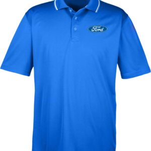 Ford Oval Pocket Print Two Tone Polo, Royal 5XL