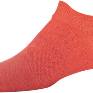 Under Armour Essential No Show Socks, 6-pair, White Daiquiri Red Assorted, Shoe Size: Youth 13.5K-4Y