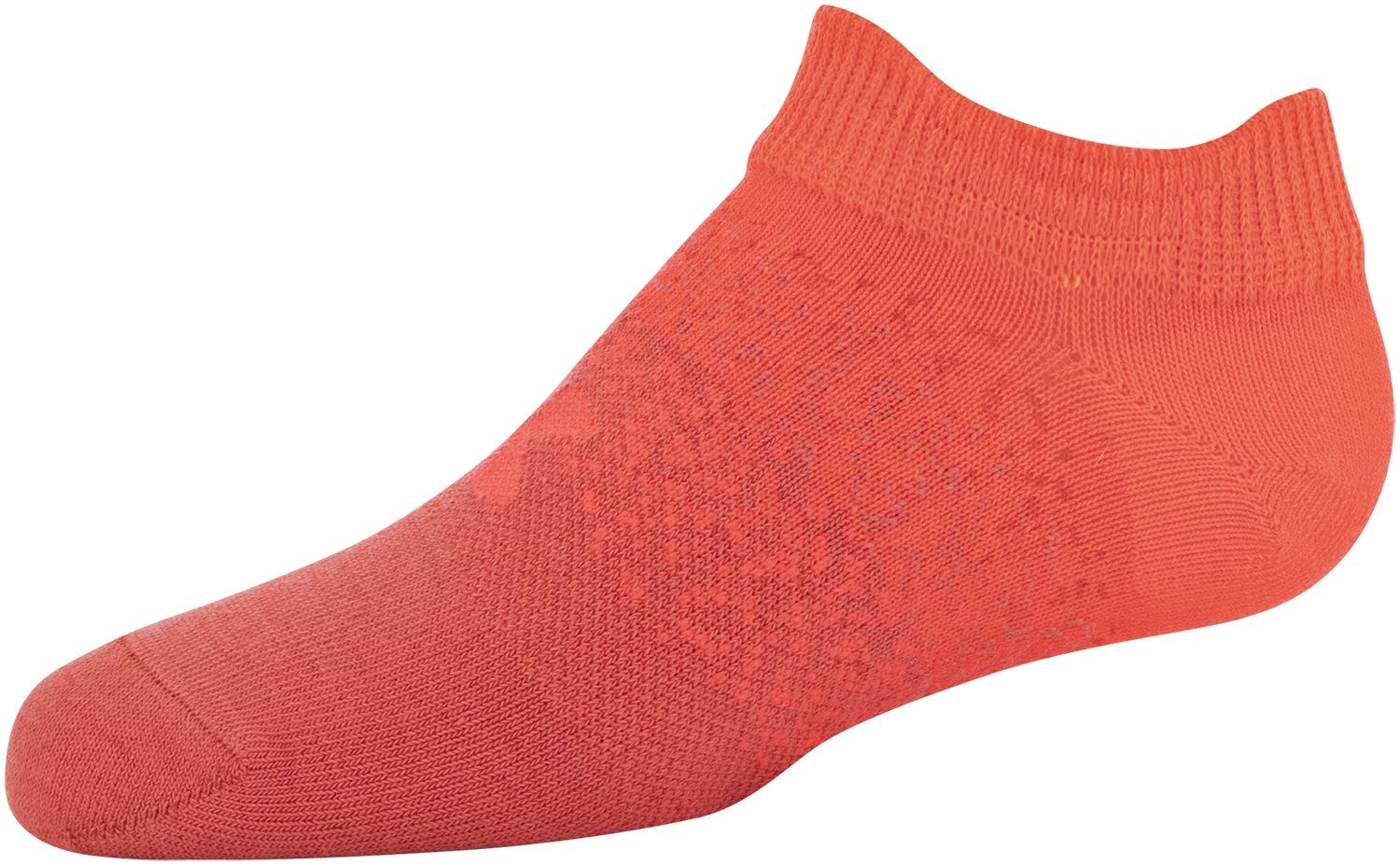 Under Armour Essential No Show Socks, 6-pair, White Daiquiri Red Assorted, Shoe Size: Youth 13.5K-4Y