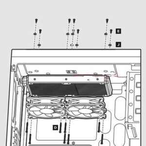 Water-Cooler Radiator Fitting Screws Fan Mounting Screw Kit for Corsair Hydro Series Water Cooling