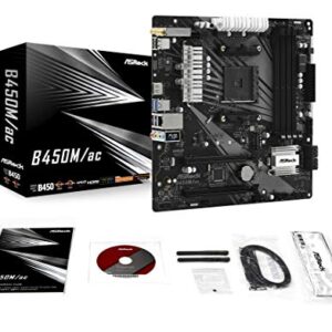 Asrock B450M/AC AM4 B450 Motherboard