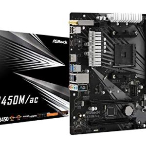 Asrock B450M/AC AM4 B450 Motherboard