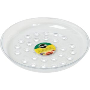 miracle-gro smgcvsh08 8" heavy duty plastic saucer, clear