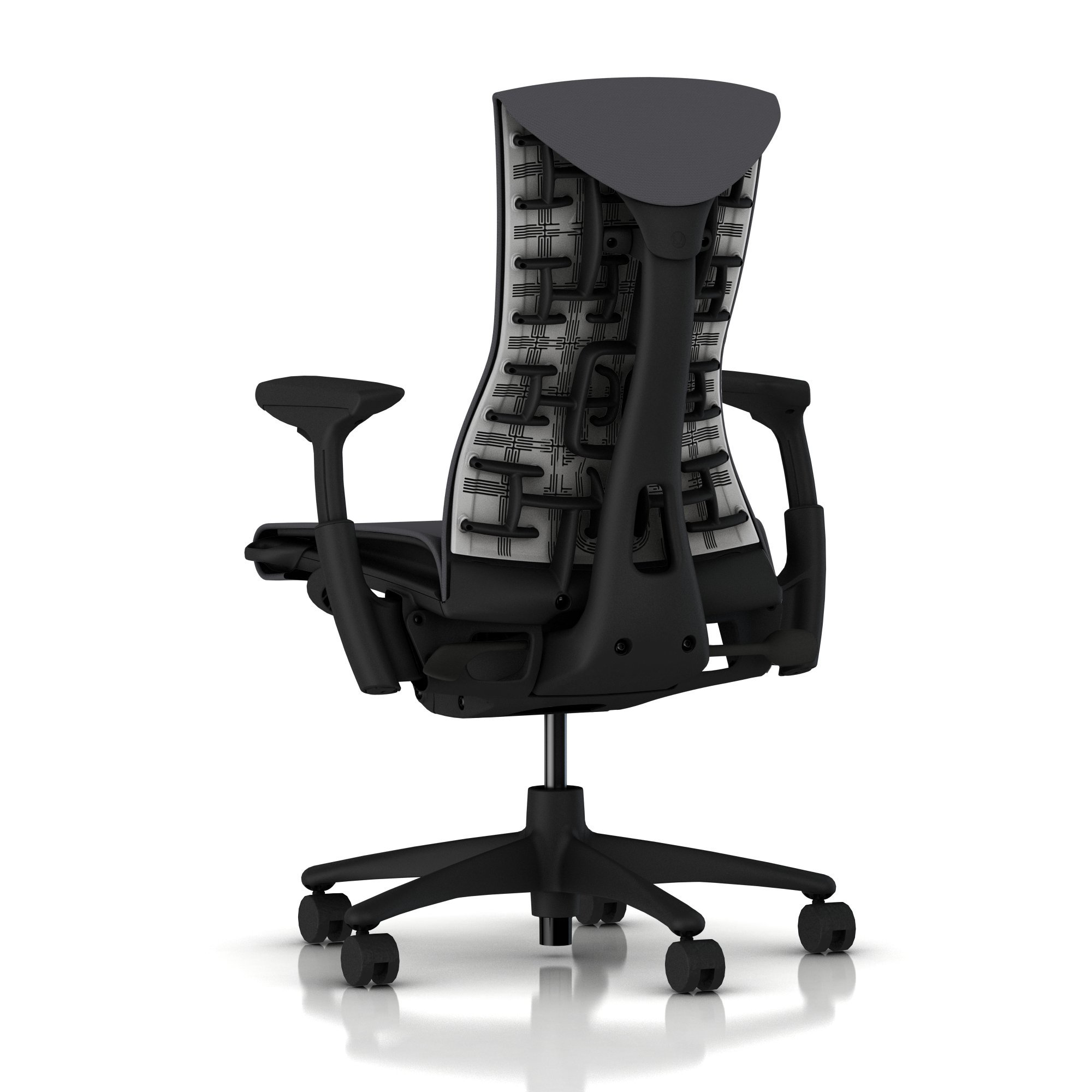 Herman Miller Embody Ergonomic Office Chair | Fully Adjustable Arms and Carpet Casters | Charcoal Rhythm