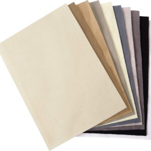 Sizzix Surfacez-Making Essential Felt Sheets 10PK (10 Colours Neutrals), Multicolour