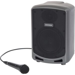 samson expedition express plus 75-watt rechargeable bluetooth portable power amplifier speaker with samson wired mic