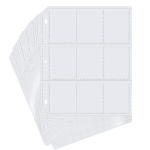 pokonboy 288 pockets trading card sleeves, 9-pocket trading card binder sheets card storage album pages holders for standard size cards, sport cards, game cards, business cards