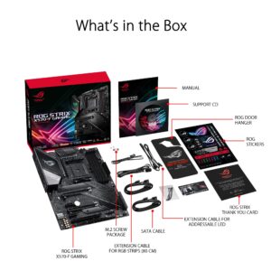 ASUS ROG Strix X570-F Gaming ATX Motherboard with PCIe 4.0, Aura Sync RGB Lighting, Intel Gigabit Ethernet, Dual M.2 with Heatsinks, SATA 6GB/S and USB 3.2 Gen 2