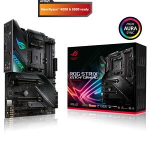 ASUS ROG Strix X570-F Gaming ATX Motherboard with PCIe 4.0, Aura Sync RGB Lighting, Intel Gigabit Ethernet, Dual M.2 with Heatsinks, SATA 6GB/S and USB 3.2 Gen 2