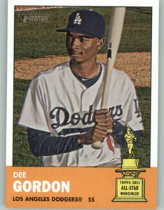 2012 topps heritage #427 dee gordon dodgers mlb baseball card (sp - short print) nm-mt