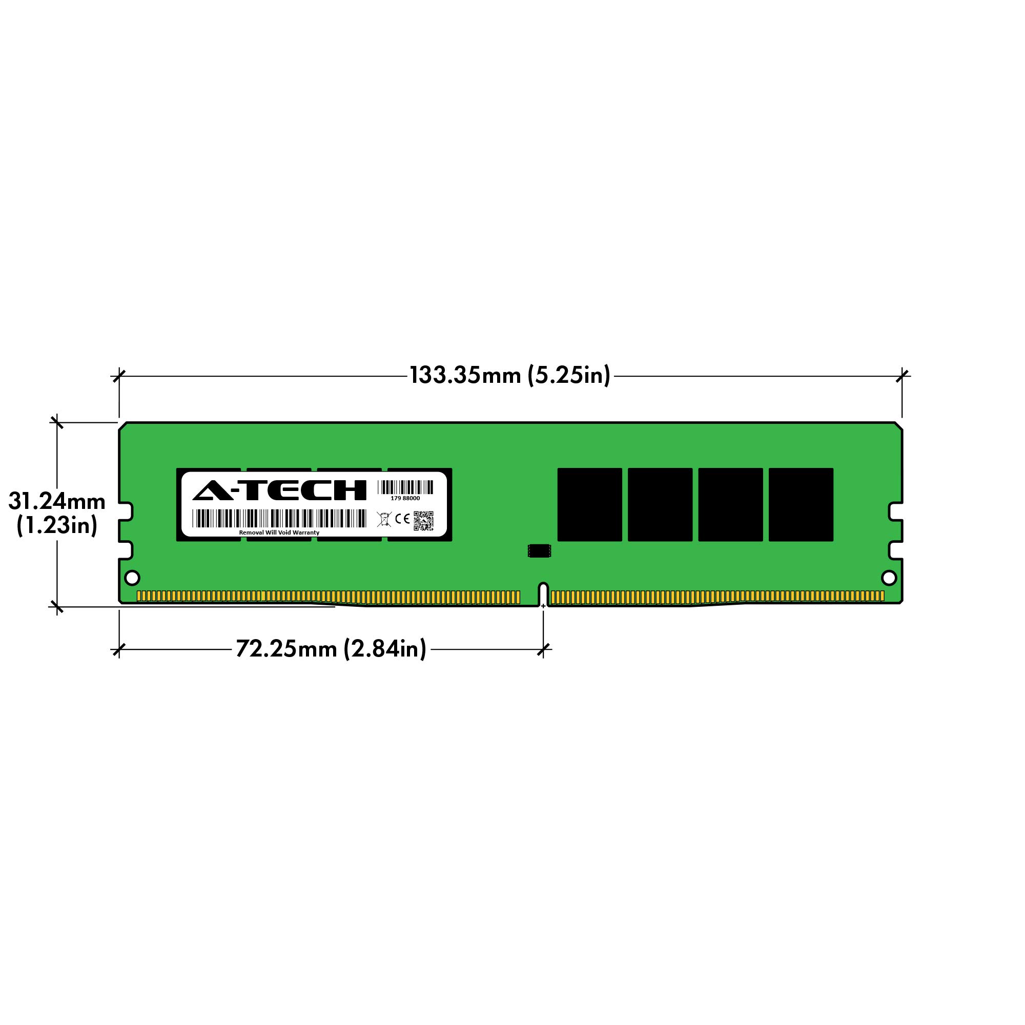 A-Tech 16GB RAM Replacement for Kingston KVR24N17D8/16 | DDR4 2400MHz PC4-19200 2Rx8 1.2V UDIMM Non-ECC 288-Pin DIMM Memory Module