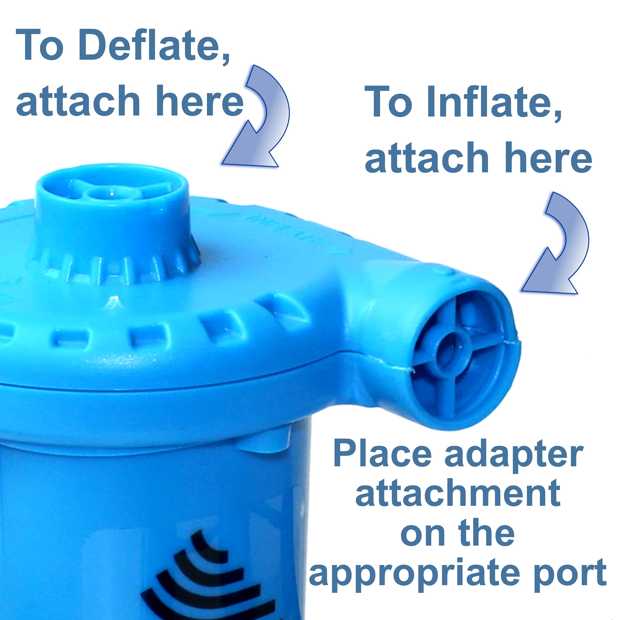 Tidal Wake 12V DC Air Pump for Inflatables, Inflates & Deflates 3 Times Faster on Boat Towables, Pool & Water Toys, Air Beds, Rafts, 1,000 Liters of Air Per Minute! 10 Foot Cord