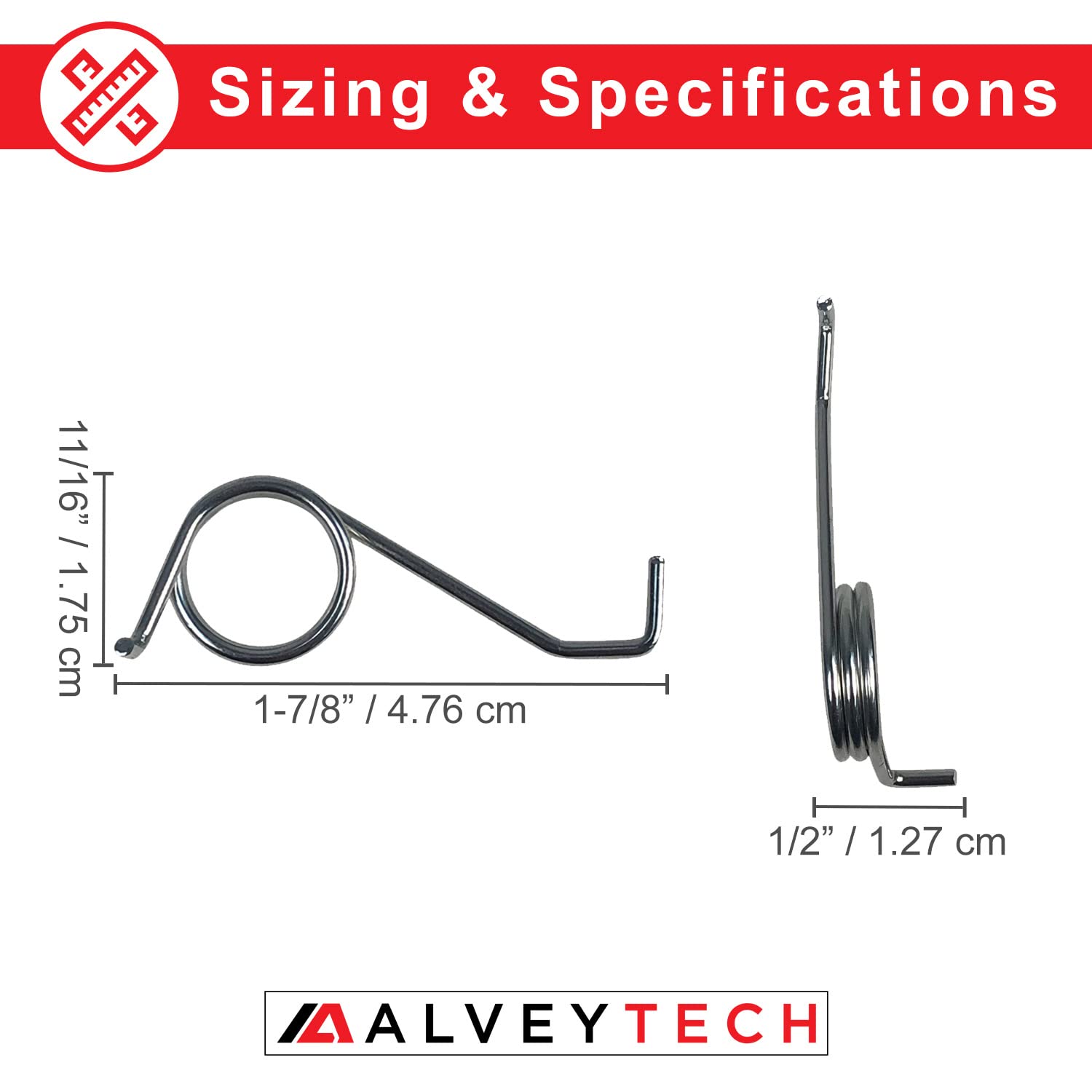 AlveyTech Chain Tensioner Spring - Fits The Razor E300 V36+ Electric Scooter, Single Replacement for Mini Speed Bikes, Trike, Quad and Gas Go-Kart, E-Scooters, Motorcycles, 1-Pack