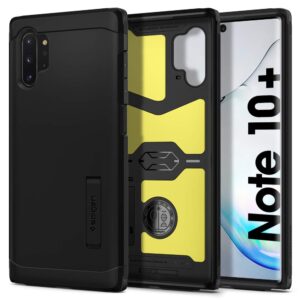 spigen tough armor [extreme protection tech] designed for samsung galaxy note 10 plus case/galaxy note 10 plus 5g case (2019) - black