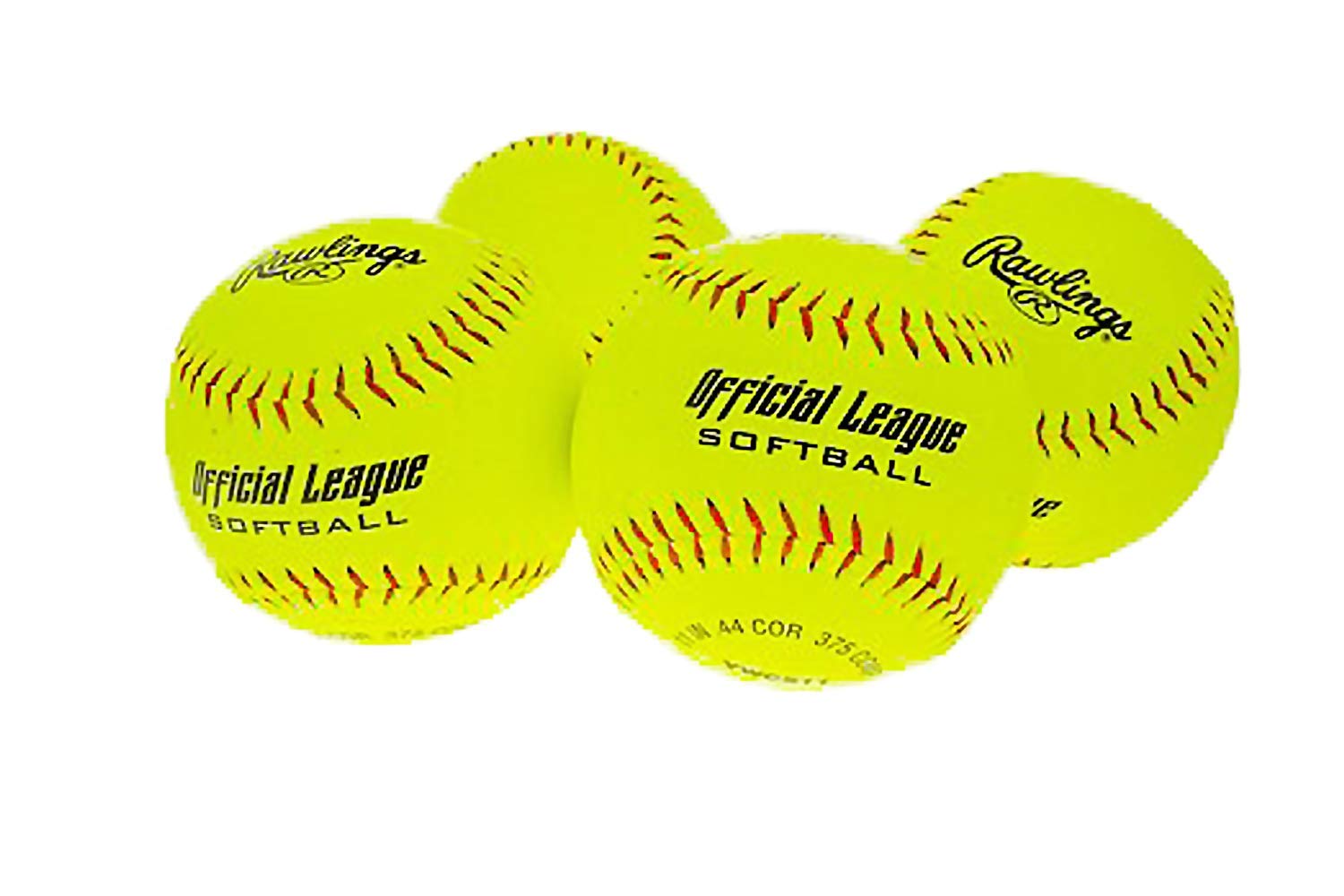 Rawlings 11" Official League Fast Pitch Dura-Hyde Worth Cork Softballs (4 Count)