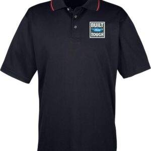 Ford Built Ford Tough Pocket Print Two Tone Polo, Black 3XL