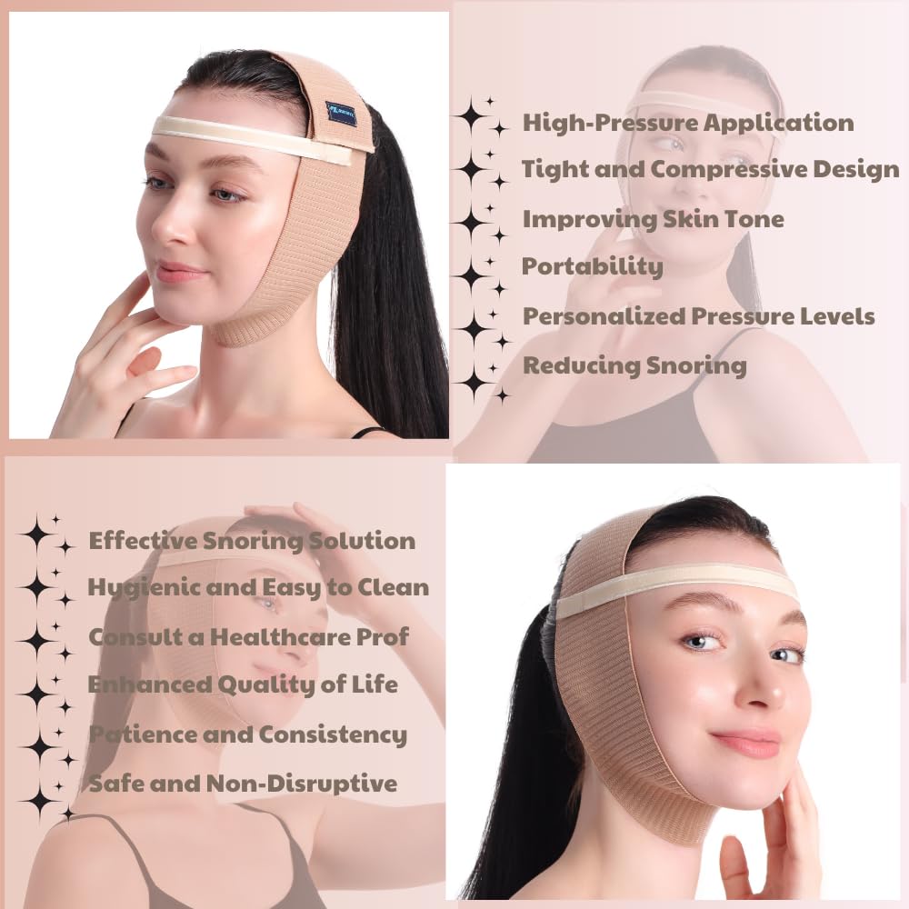 Post Surgical Chin Strap Bandage for Women - Neck and Chin Compression Garment Wrap - Face Slimmer, Jowl Tightening, Chin Lifting Medical Anti Aging Mask