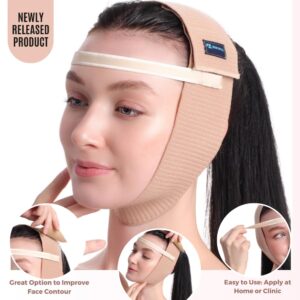 Post Surgical Chin Strap Bandage for Women - Neck and Chin Compression Garment Wrap - Face Slimmer, Jowl Tightening, Chin Lifting Medical Anti Aging Mask