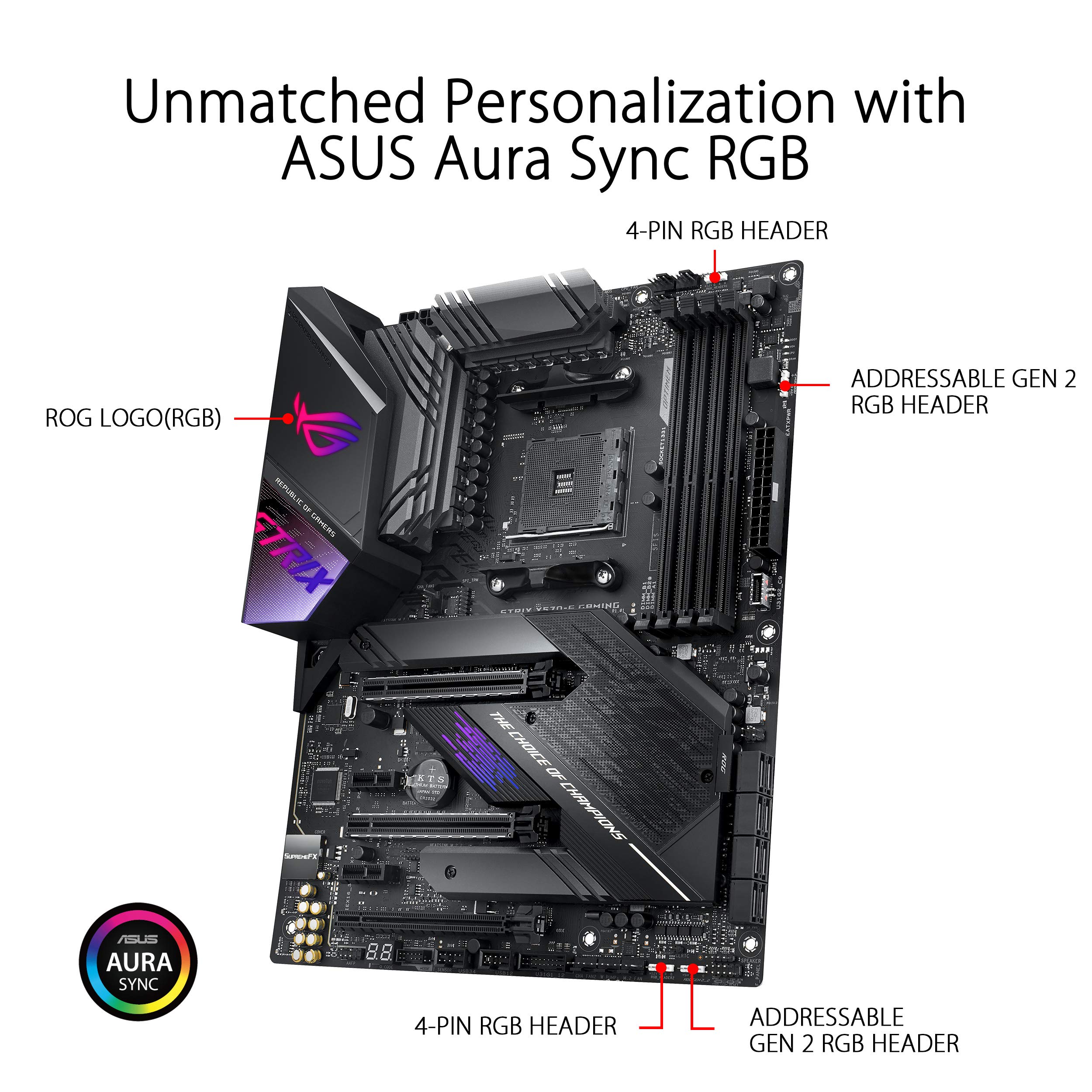 ASUS ROG Strix X570-E Gaming ATX Motherboard- PCIe 4.0, Aura Sync RGB Lighting, 2.5 Gbps and Intel Gigabit LAN, WIFI 6 (802.11Ax), Dual M.2 Heatsinks