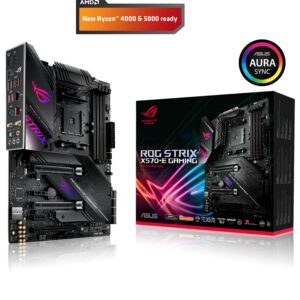 ASUS ROG Strix X570-E Gaming ATX Motherboard- PCIe 4.0, Aura Sync RGB Lighting, 2.5 Gbps and Intel Gigabit LAN, WIFI 6 (802.11Ax), Dual M.2 Heatsinks