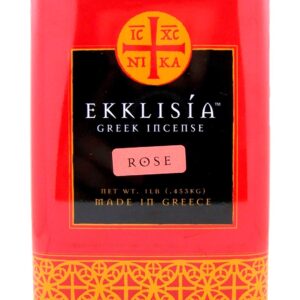 Cathedral Candle Company High Grade Ekklisia Rose Greek Incense for Church Use, 1 LB Tin