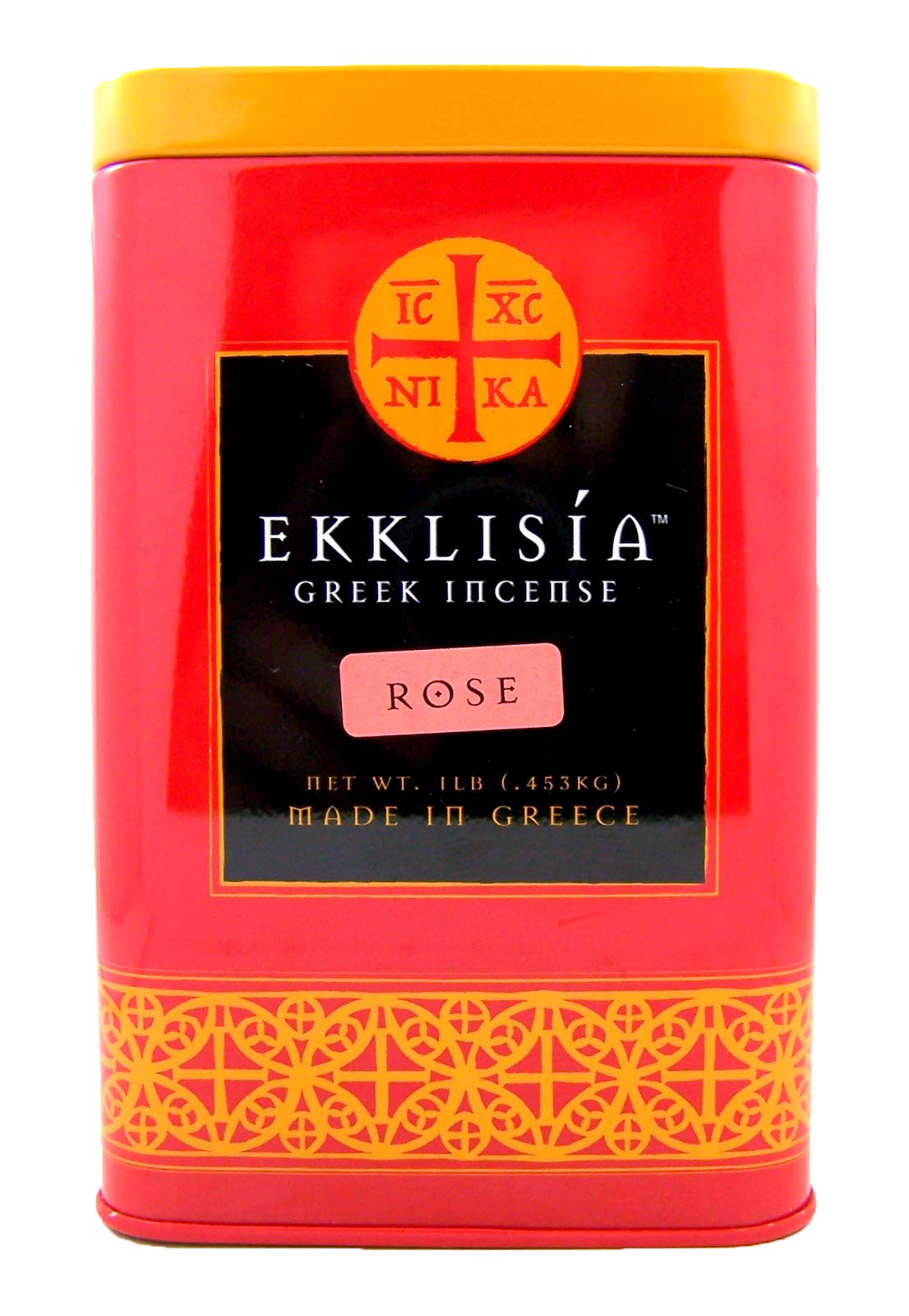 Cathedral Candle Company High Grade Ekklisia Rose Greek Incense for Church Use, 1 LB Tin