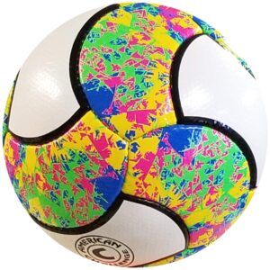 american challenge carnaval 18 panel soccer ball (confetti, 4)