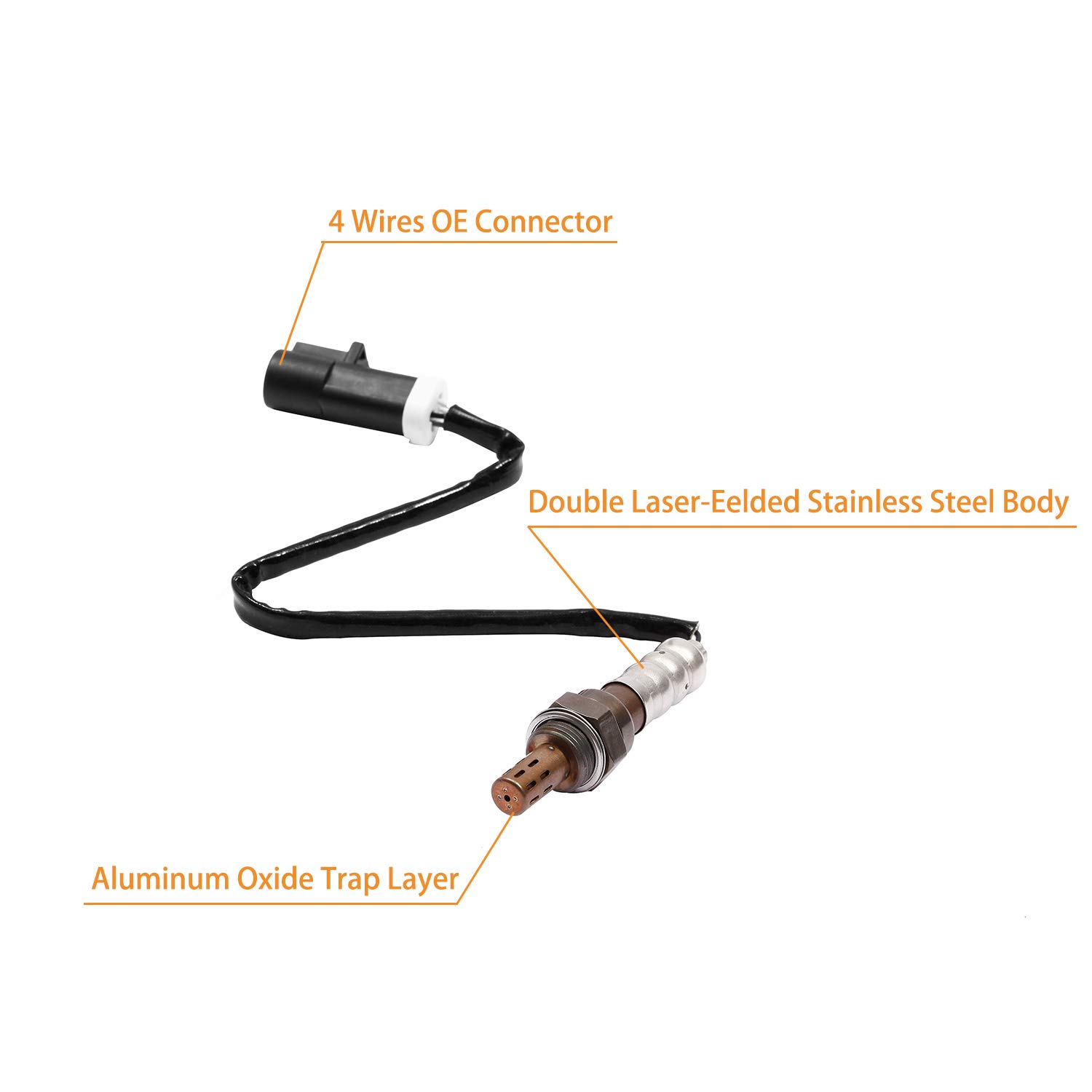 Oxygen Sensor Upstream Downstream O2 2Pcs | Compatible with Ford F150 F250 Ranger Expedition Explorer Escape, Mazda Tribute, Lincoln & More Replace# 15717, 15716, 15664, ZZC318861