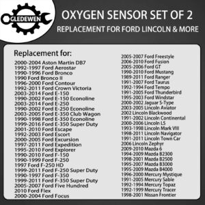 Oxygen Sensor Upstream Downstream O2 2Pcs | Compatible with Ford F150 F250 Ranger Expedition Explorer Escape, Mazda Tribute, Lincoln & More Replace# 15717, 15716, 15664, ZZC318861