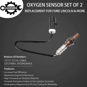 Oxygen Sensor Upstream Downstream O2 2Pcs | Compatible with Ford F150 F250 Ranger Expedition Explorer Escape, Mazda Tribute, Lincoln & More Replace# 15717, 15716, 15664, ZZC318861