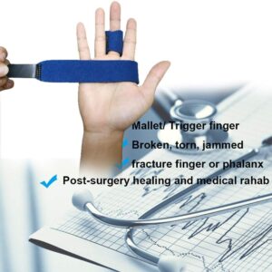 Mcvcoyh Trigger Finger Splint, Finger Knuckle Support Brace, Adjustable Brace for Straightening Curved, Bent, Locked and Mallet Finger Thumb,Ring,Index(Right)