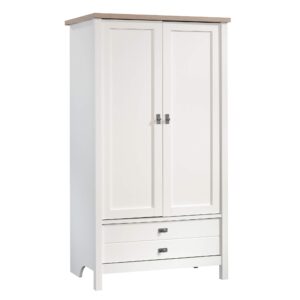 sauder cottage road armoire, soft white finish