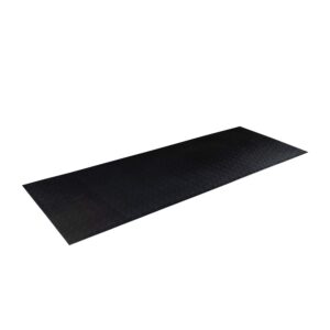 body-solid tools treadmill mat - 9ft vinyl cardio mat for rowers, exercise bike and home gym equipment, ideal for carpet, hardwood floors and concrete