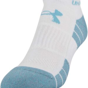 Under Armour Golf Elevated Performance No Show Socks, 2-Pair, Breathtaking Blue Assorted, Shoe Size: Mens 4-8, Womens 6-9