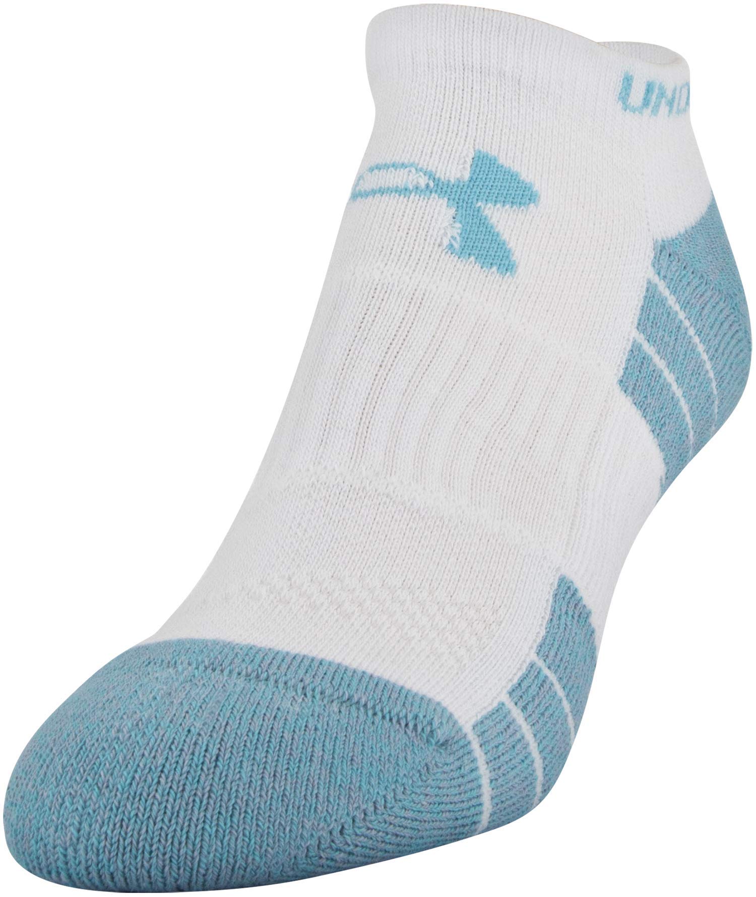 Under Armour Golf Elevated Performance No Show Socks, 2-Pair, Breathtaking Blue Assorted, Shoe Size: Mens 4-8, Womens 6-9