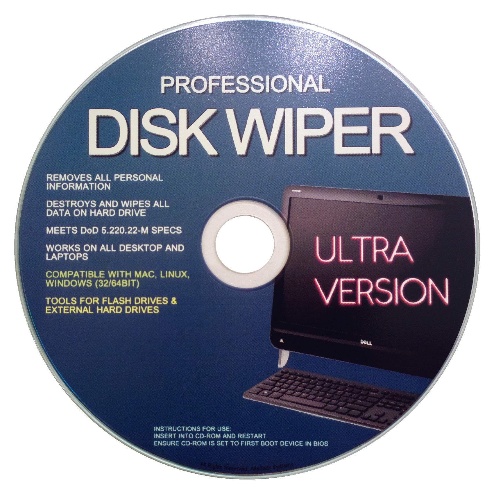 Professional Hard Drive Wiper & USB Eraser CD – ALL OS 32/64Bit