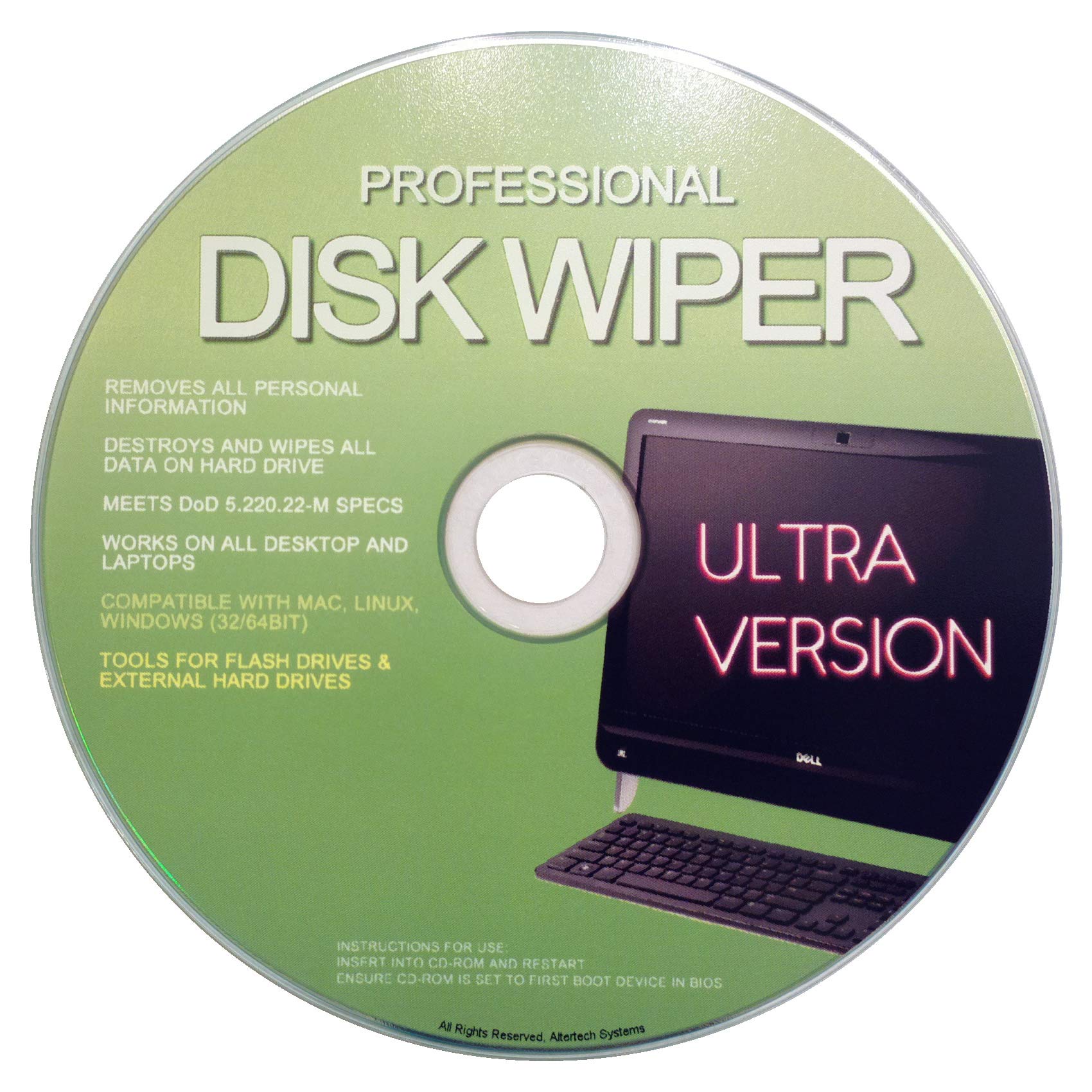 Professional Hard Drive Wiper & USB Eraser CD – ALL OS 32/64Bit