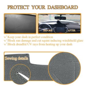 Dashboard Cover Dash Cover Mat Pad Carpet Custom Fit for Ford F250 F350 F450 Super Duty 1999 2000 2001 2002 2003 2004 (Dark Gray) Y72